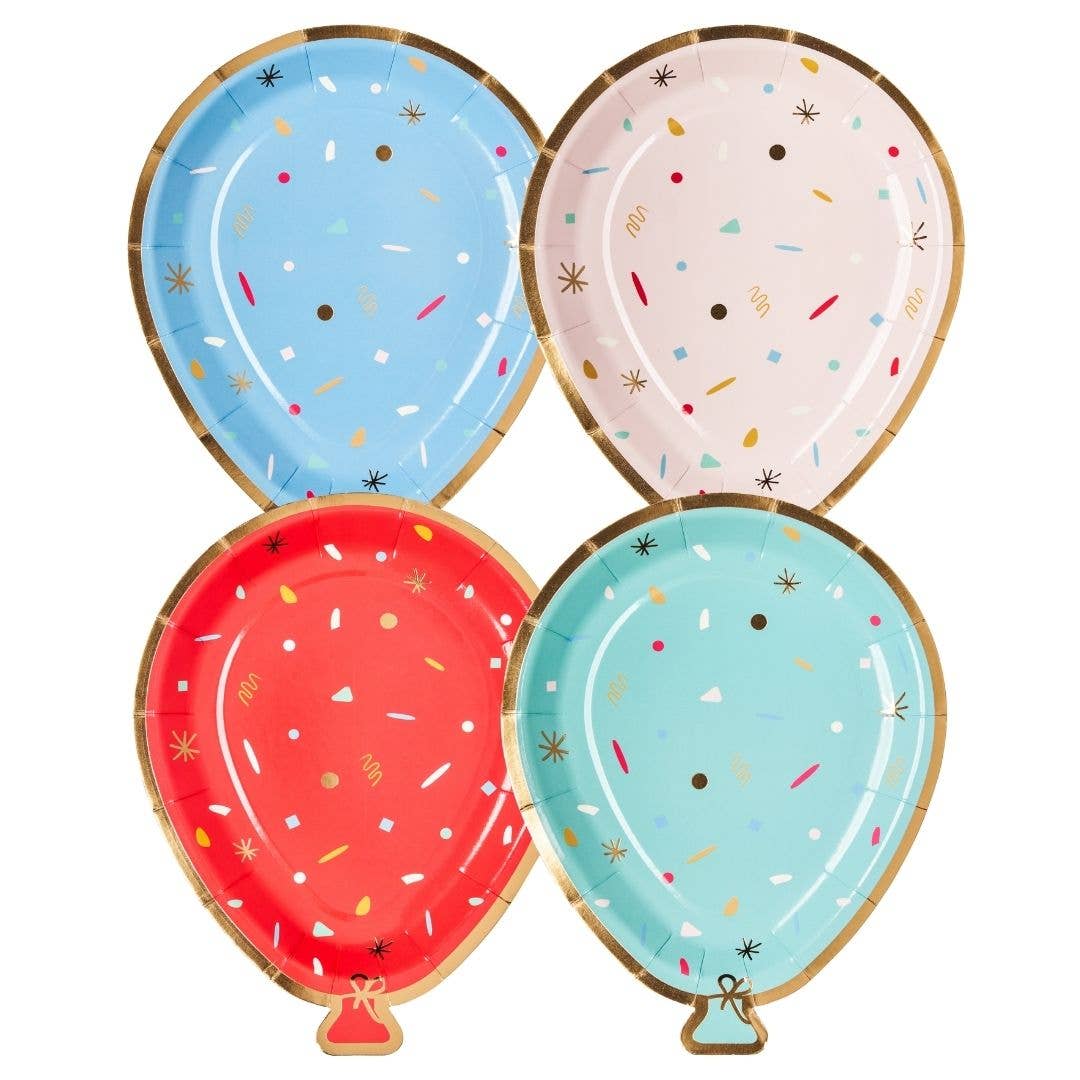 Balloon Die Cut Salad Paper Plate Lets Celebrate Assorted - 8pkg – MAR•MON